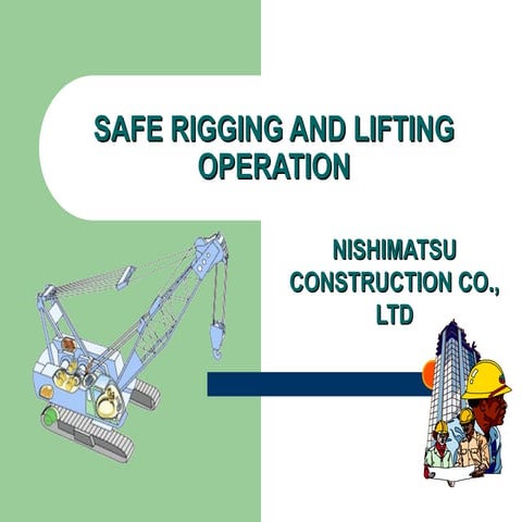 Safe Rigging and Lifting Operation for indutries | PPT
