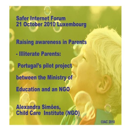 Parents and online technologies - Raising awareness of Parents ...