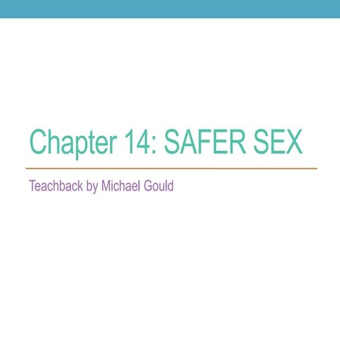 Safe Sex Teachback | PPTX