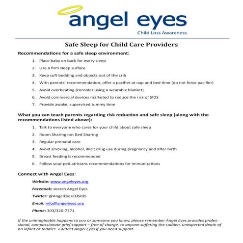 Safe Sleep Presentation | PPTX