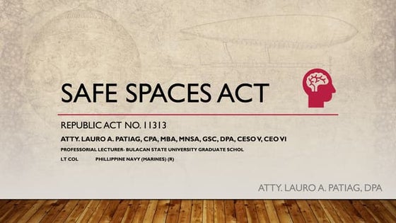 R.A 11313 SPACE ACT.pptx | Crime & Harmful Acts to Individuals, Society ...