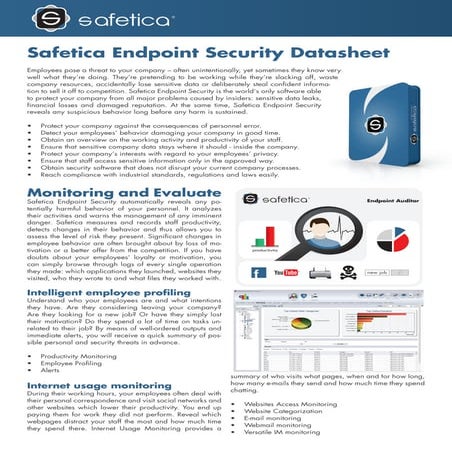 Safetica Endpoint Security Datasheet by Safetica Benelux - EN | PDF