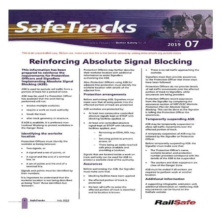 Safe tracks july 07 | PDF