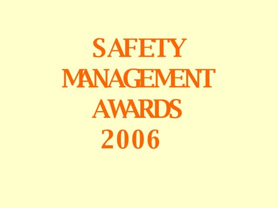 Safety awards2005 | PPT