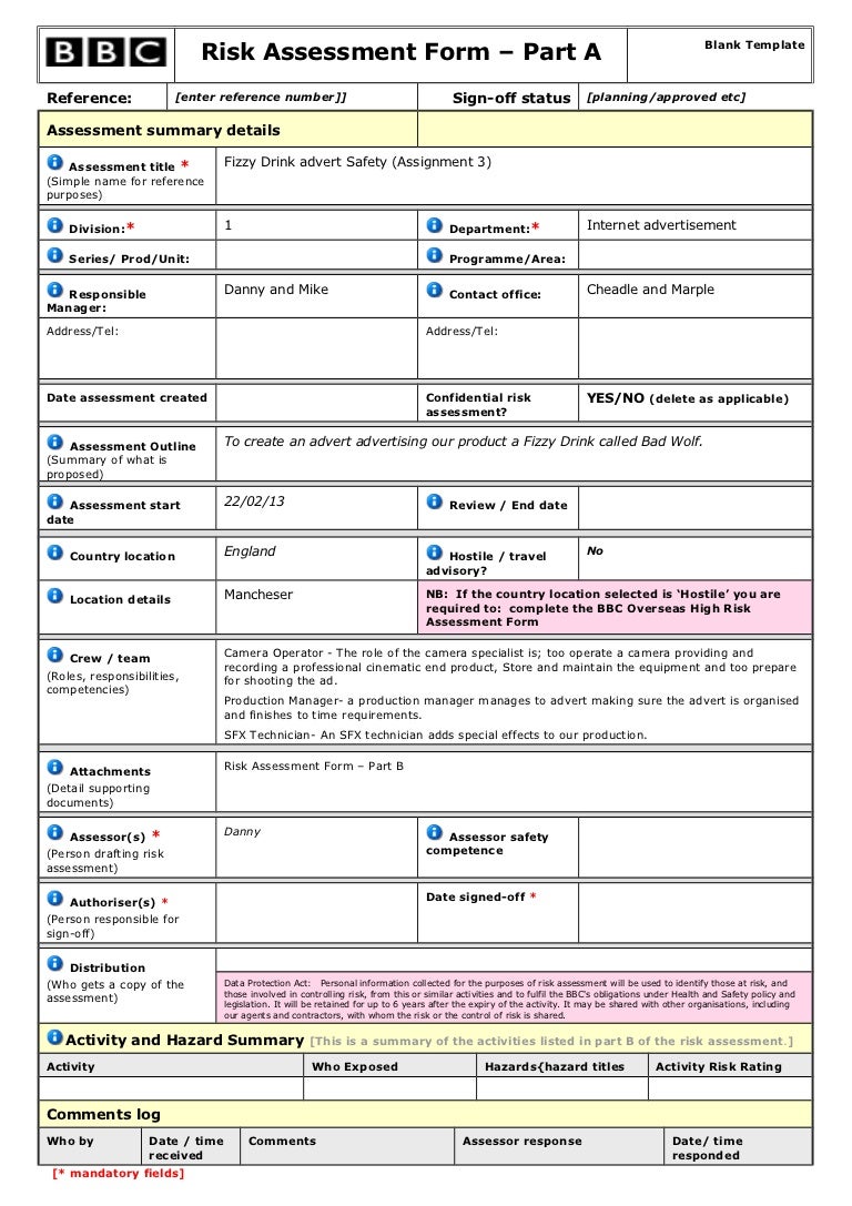 Safety risk assessment-form_dec09