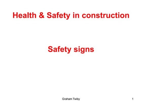 Health and safety signs | PPT