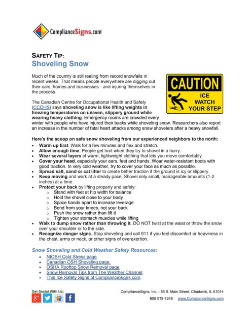 Safey Tip: Working in Cold Weather | PDF