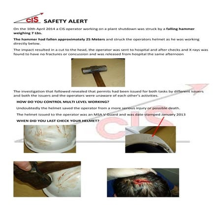 Safety Alert Buff Strand Embedment Injury | PDF