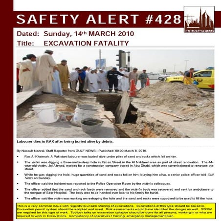 Safety Alert Fall Of Material During Lifting | PDF