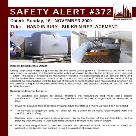Safety alert 61 | PDF