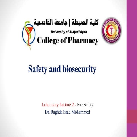 Safety And Biosecurity Lab2 Pptx