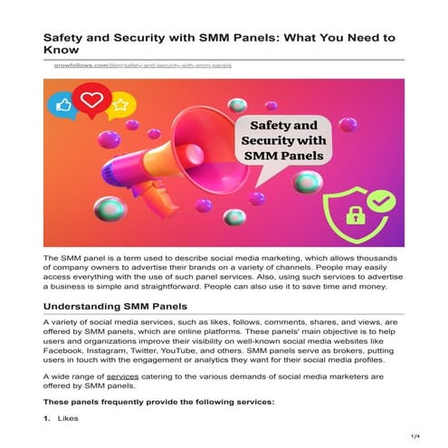 Safety and Security with SMM Panels What You Need to Know.pdf