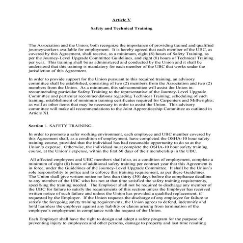 Safety and technical training | DOC