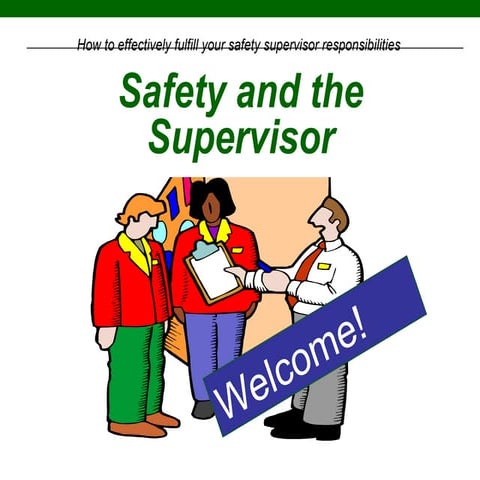 Safety and the supervisor | PPT