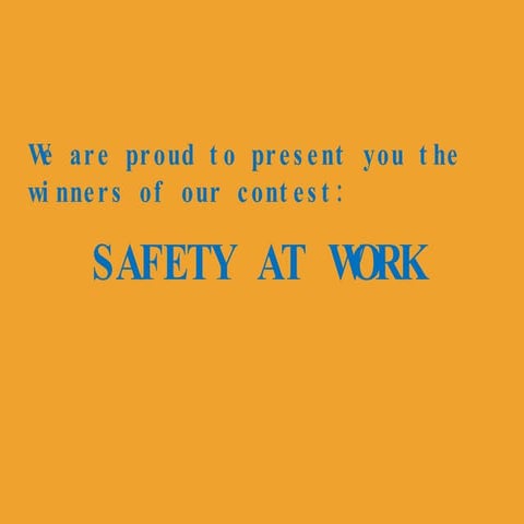 Safety At Work Awards | PPT