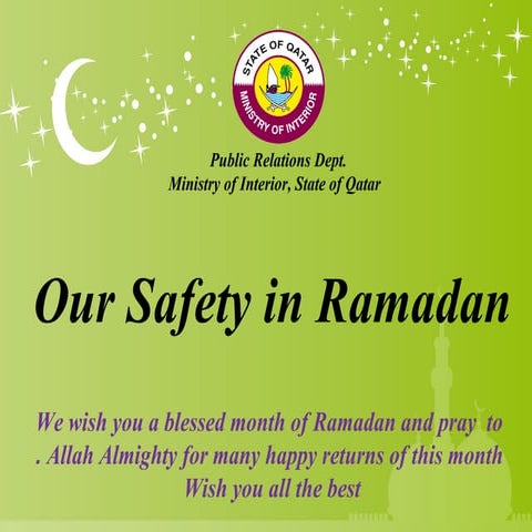 Safety in Ramadan presentation from Ministry of Interior | PPT