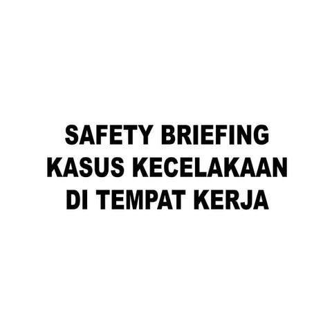 Safety Briefing in Garment for Prepared. | PPTX