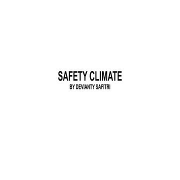 SAFETY CLIMATE MATKUL REKAYASA FAKTOR MANUSIA | PPTX
