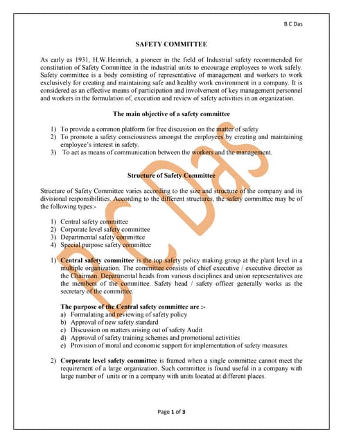 Rule 1040: Safety Committee and Their Responsibility | PPTX