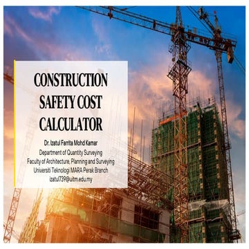 Safety Costs Calculator in power point .pdf