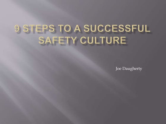 7 Keys for Creating A Safety Culture | PDF