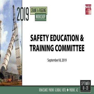 2019 CRW Safety Education & Training Committee Meeting | PPT