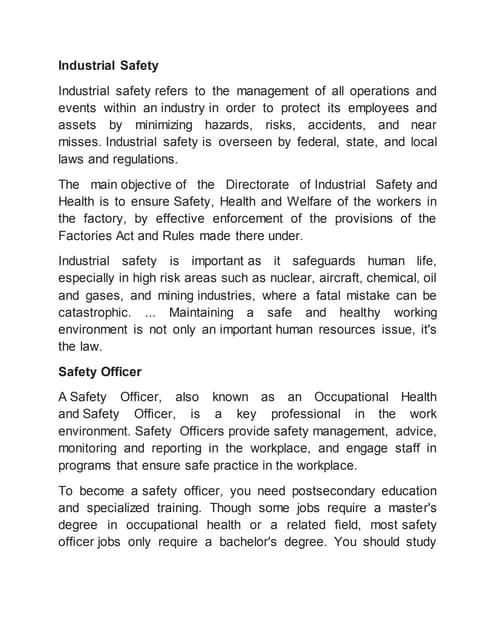 Fire and Safety Engineering Career | PPT