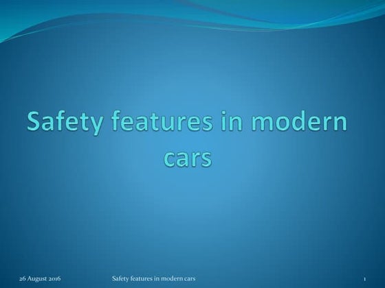 Automobile safety system | PPT