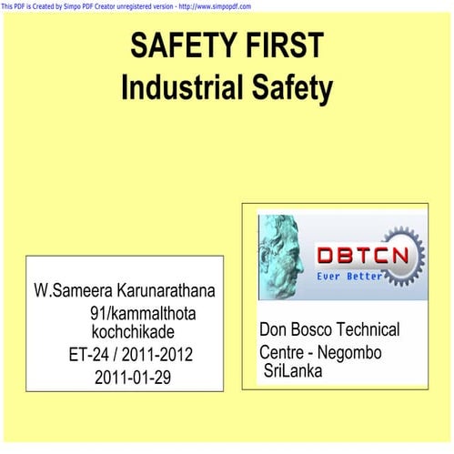 Safety first | PDF