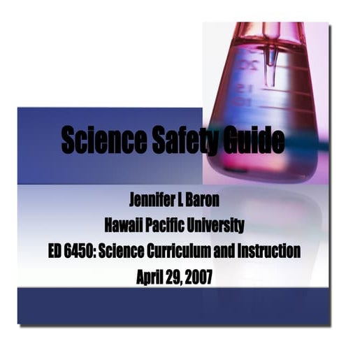 Science Safety Guidebook Presentation | PDF