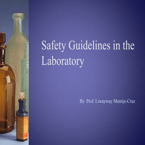 Safety Guidelines in the Laboratory | PPTX