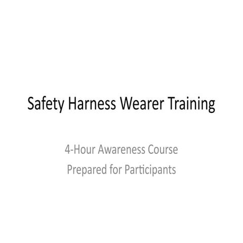 Safety harness - fall protection - Wessam Atif | PDF