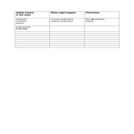 Graphic narrative health and safety handout