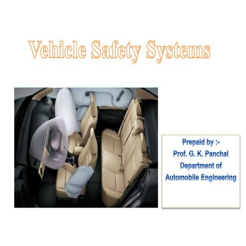 Advance Safety Systems in automobile | PPTX