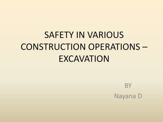 Excavation-Safety-1. Construction safety and health | PPT