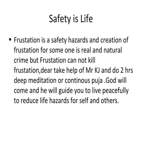 Safety is life | PPT