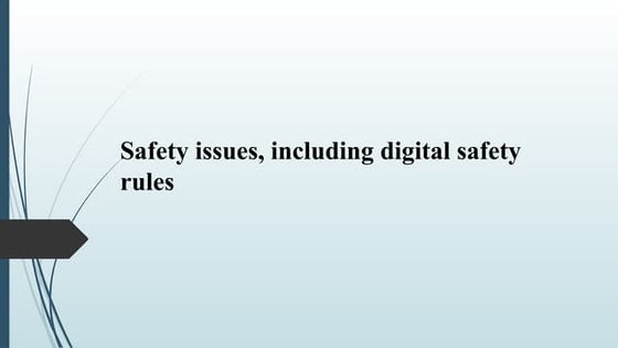Safety Issues on the Use of ICT including e-Safety Rules.pptx ...