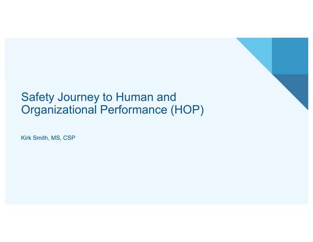2. Human and Organizational Performance | PPTX