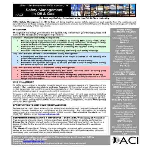Safety Management In Oil & Gas | PDF