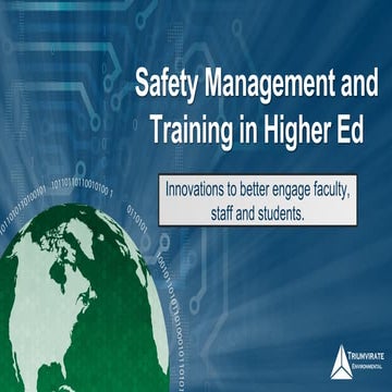 Safety Management & Training in Higher Ed | PPT