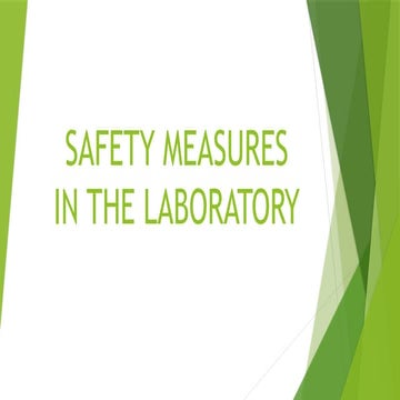 SAFETY MEASURES IN THE LABORATORY....pptx