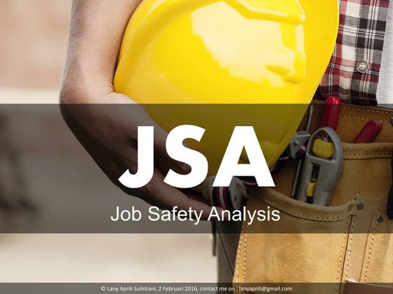 CONTOH JSA (JOB SAFETY ANALYSIS) K3 | PDF