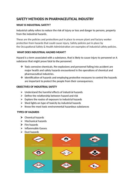 Ehs for pharmaceuticals | PPT