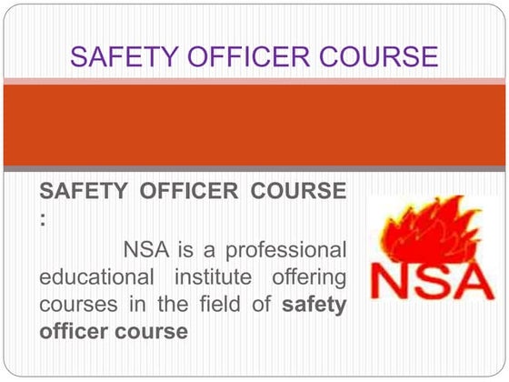 Safety officer | PPT