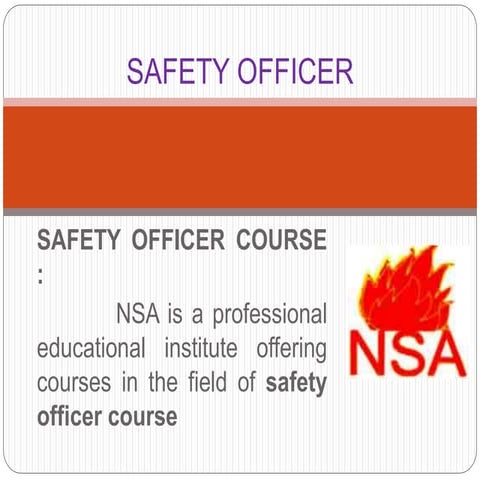 Safety officer | PPTX