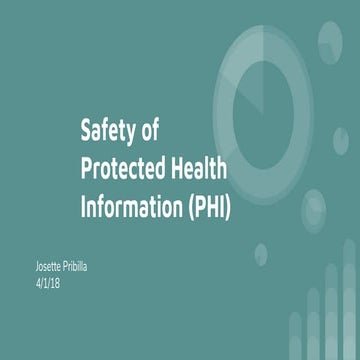 Protected Health Information | PDF