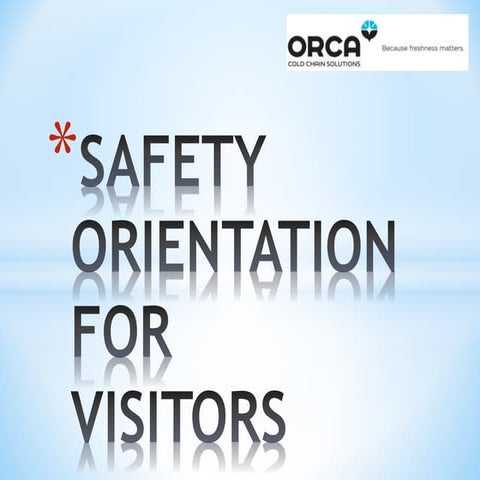 Safety orientation for visitors | PPT