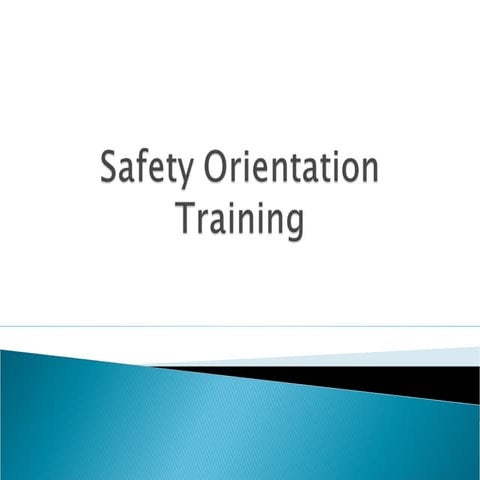 Safety orientation Training | PPT