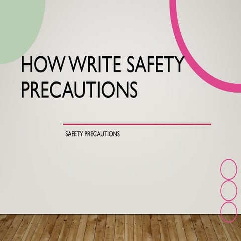 How write Safety precautions using good grammar.pptx