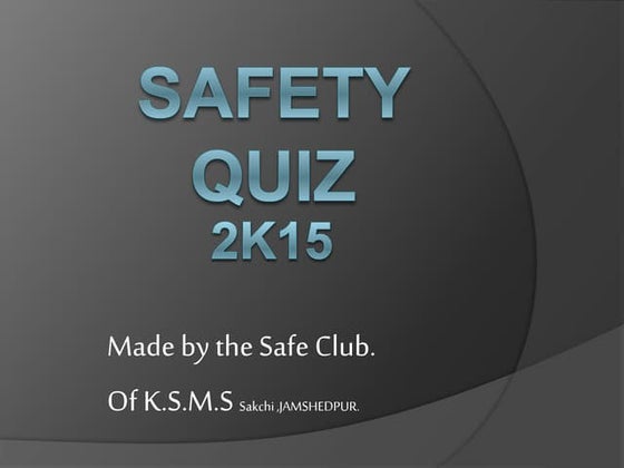 safety quiz | PPTX